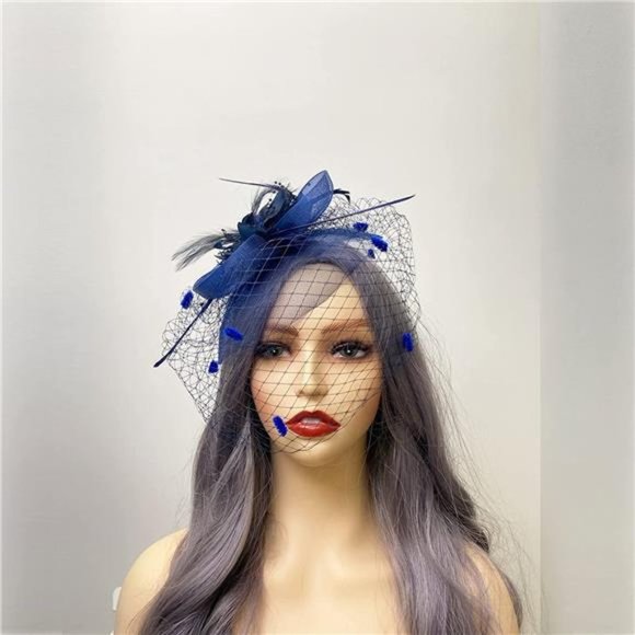 Accessories | Fascinators Headpiece With Feather Floral Flower Dark ...